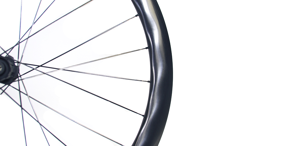 700C tubeless bicycle wheels 28mm wide 46.5mm deep X-Flow clincher for ...