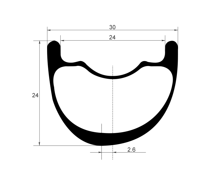 AM724 asymmetric rim profile carbon 650b mountain bike rims