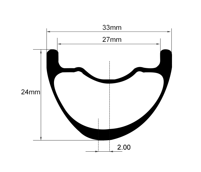 AM927 asymmetric rim profile carbon 29 inch carbon rims mtb