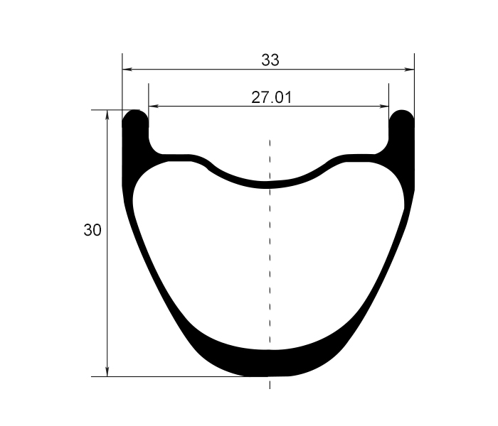 New 26er 33mm wide enduro MTB all mountain downhill carbon rim tubeless ...