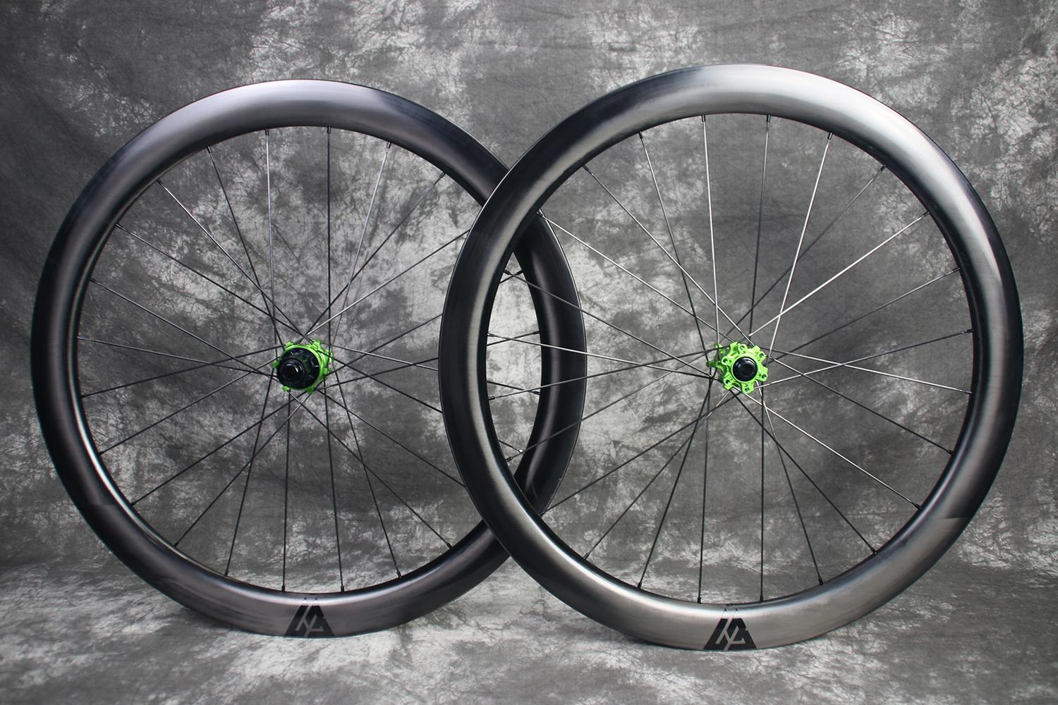 WR50-25mm/32mm Widths,50mm Depth Carbon Wheelset/Acid Green Carbon-Ti X ...